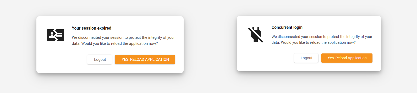 Expired session & Concurrent login messages explanation